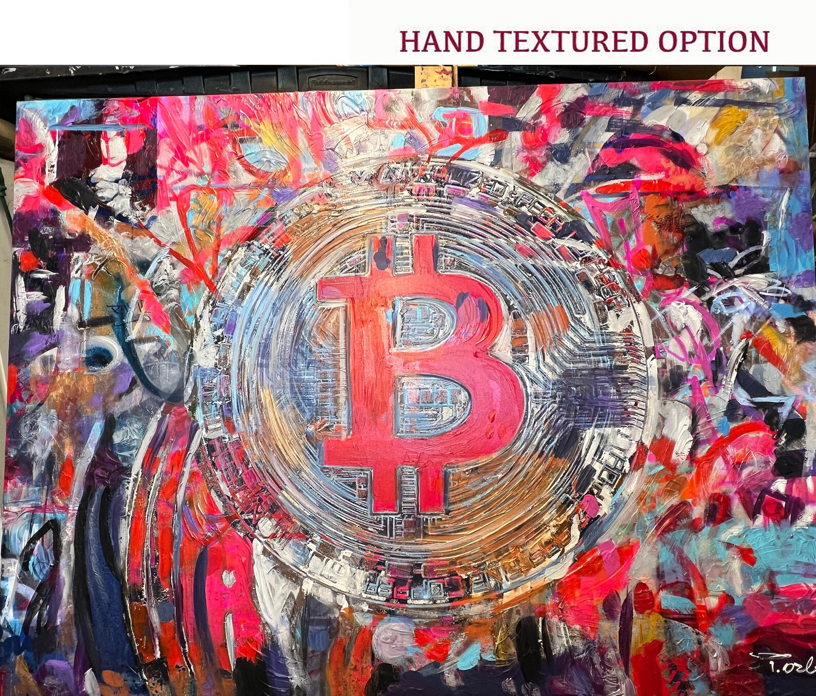 Bitcoin Crypto Art Graffiti Abstract Canvas Cryptocurrency - Etsy