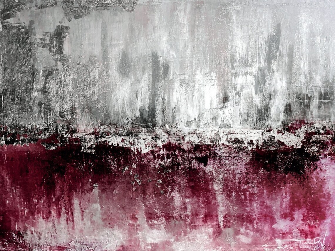 Silver Blueberry Abstract Painting Modern Art Abstract Painting Extra ...