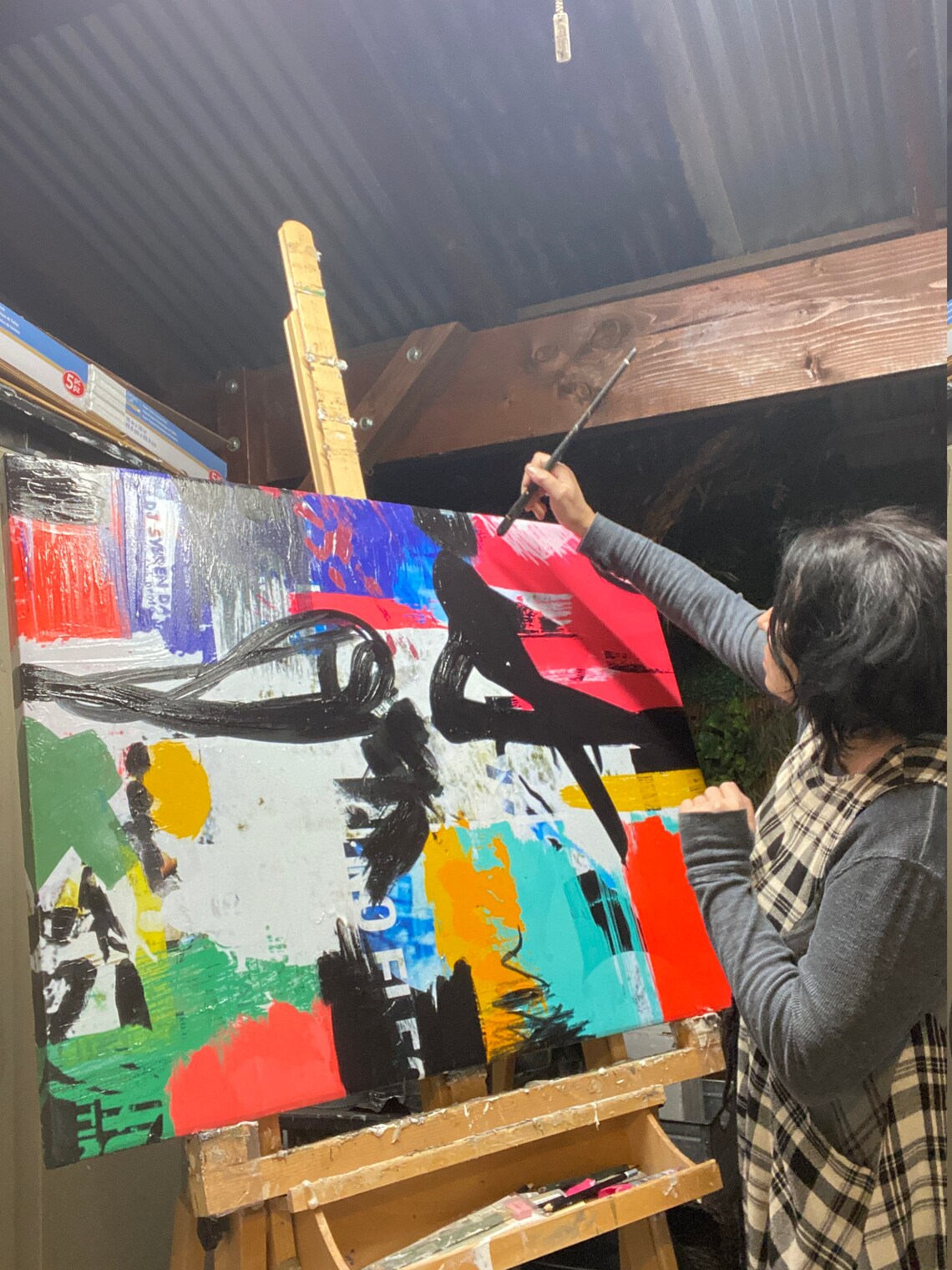 Graffiti Wall Art Blue Red Street Art, Street Art Painting Print on ...