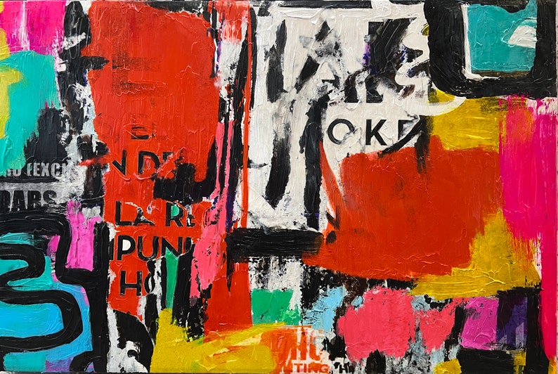Graffiti Abstract Canvas, Street Art, Street Art Painting Print on ...