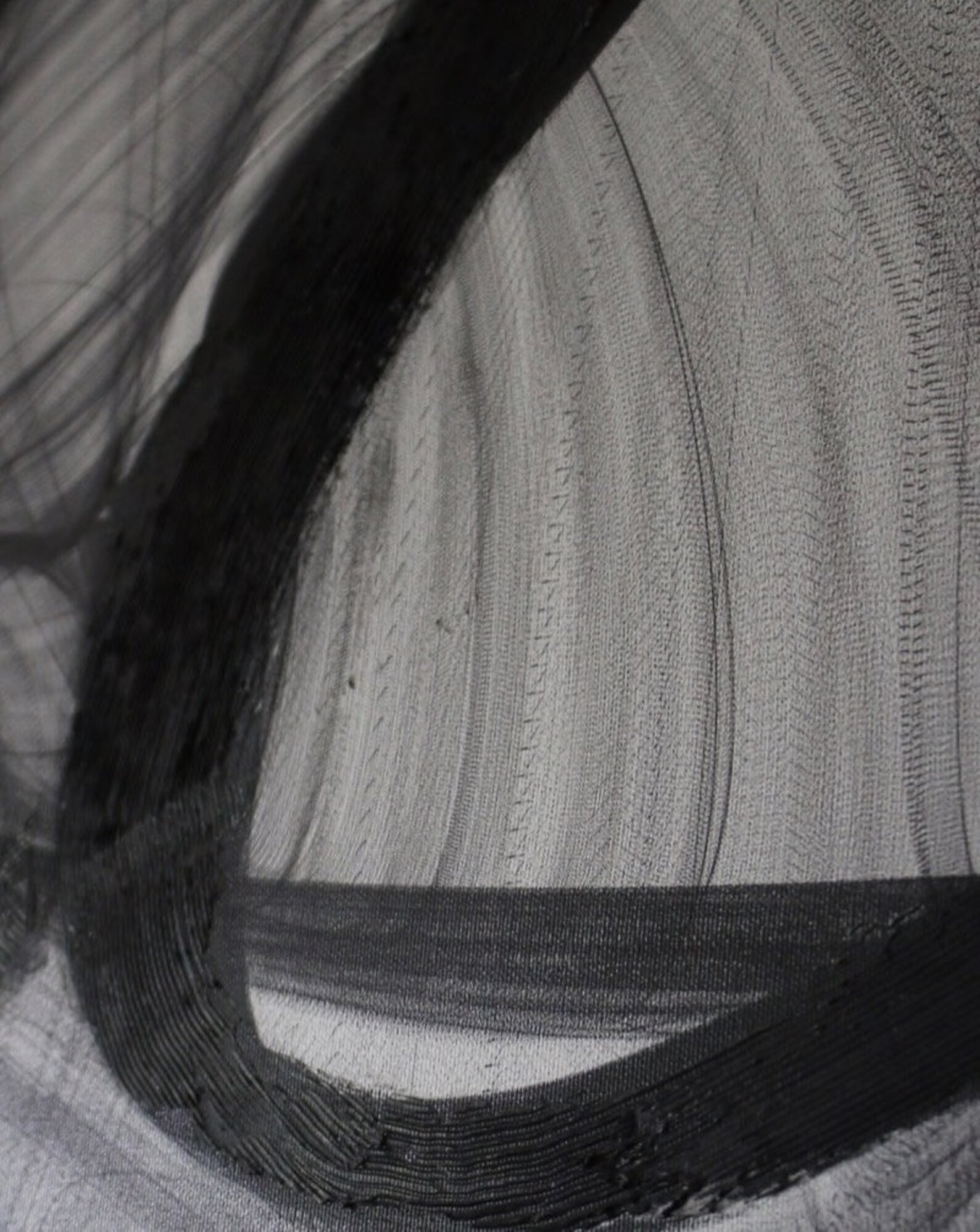 Possession. 40H X 60w" Original New Media Abstract Black White Painting ...