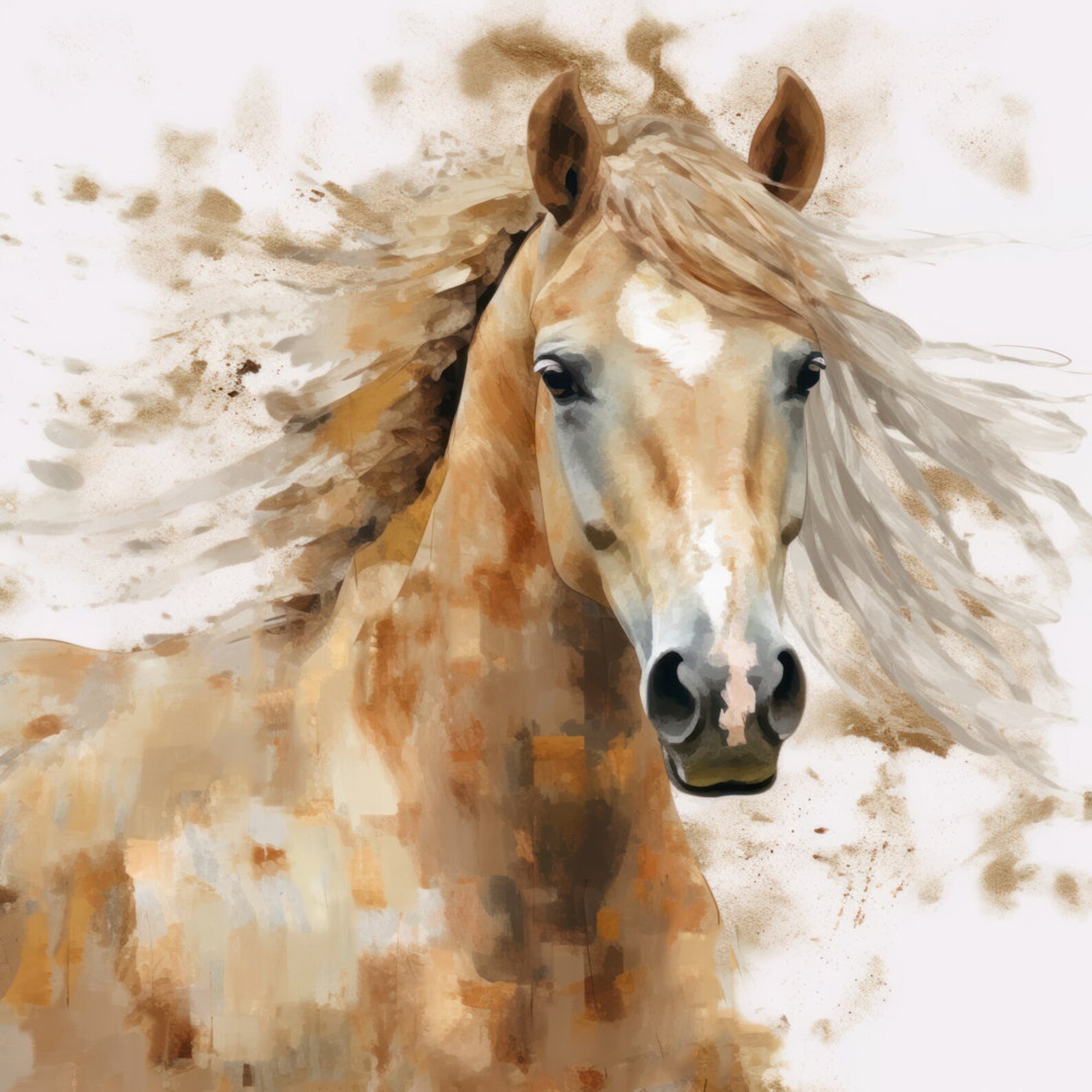Jet Horse, Fine Art Horse, Horse Paintings on Canvas Modern Equestrian ...