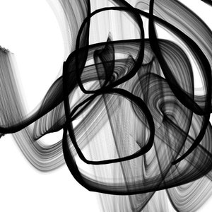 Birth of the Day. Contemporary Abstract Black and White, Unique Wall ...