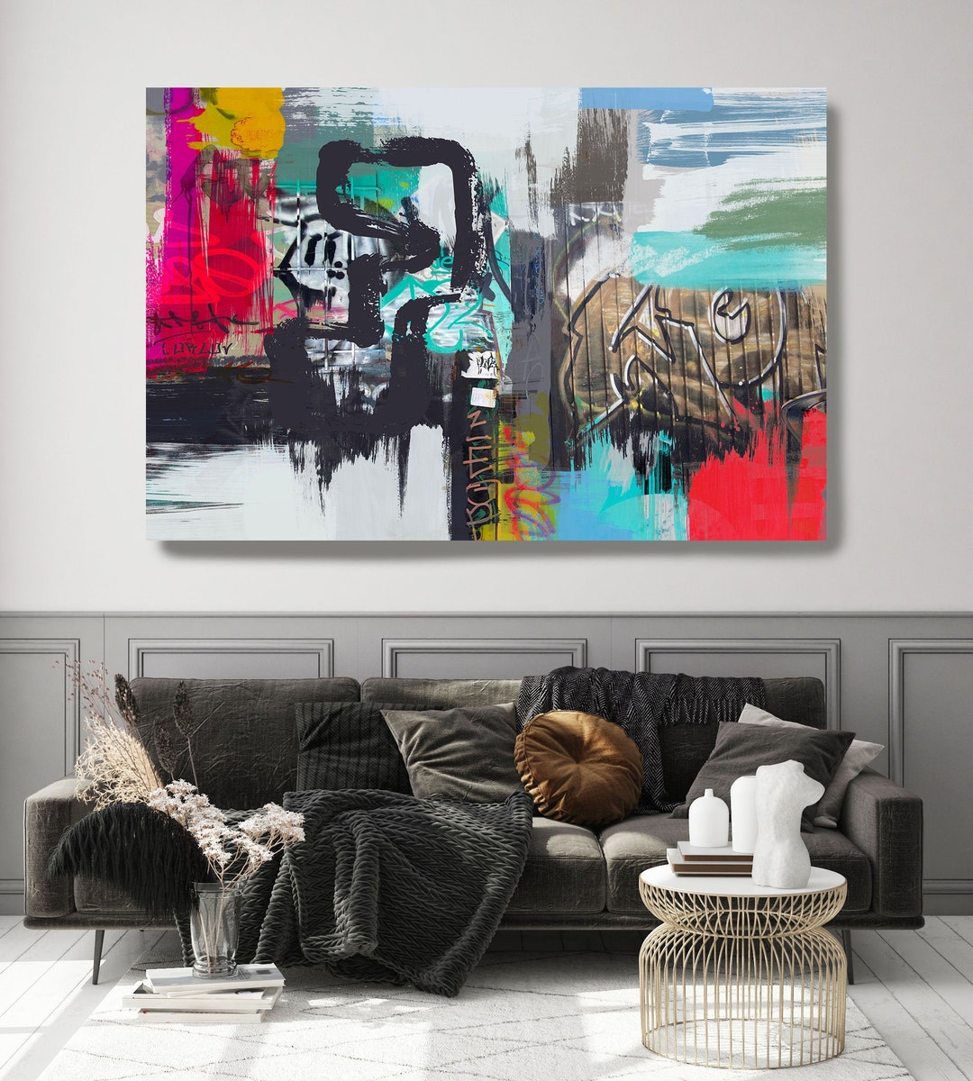 Teal Red Graffiti Street Art Graffiti Art Print Graffiti on - Etsy