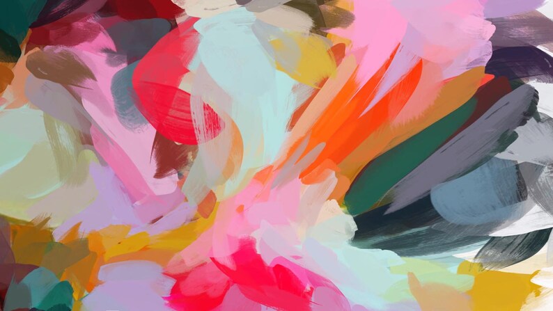 The Color Movement 9, Abstract Art Canvas Print, Living Room Wall Decor ...