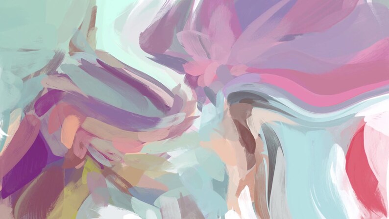 The Color Movement.1 Abstract Painting Modern Wall Art | Etsy