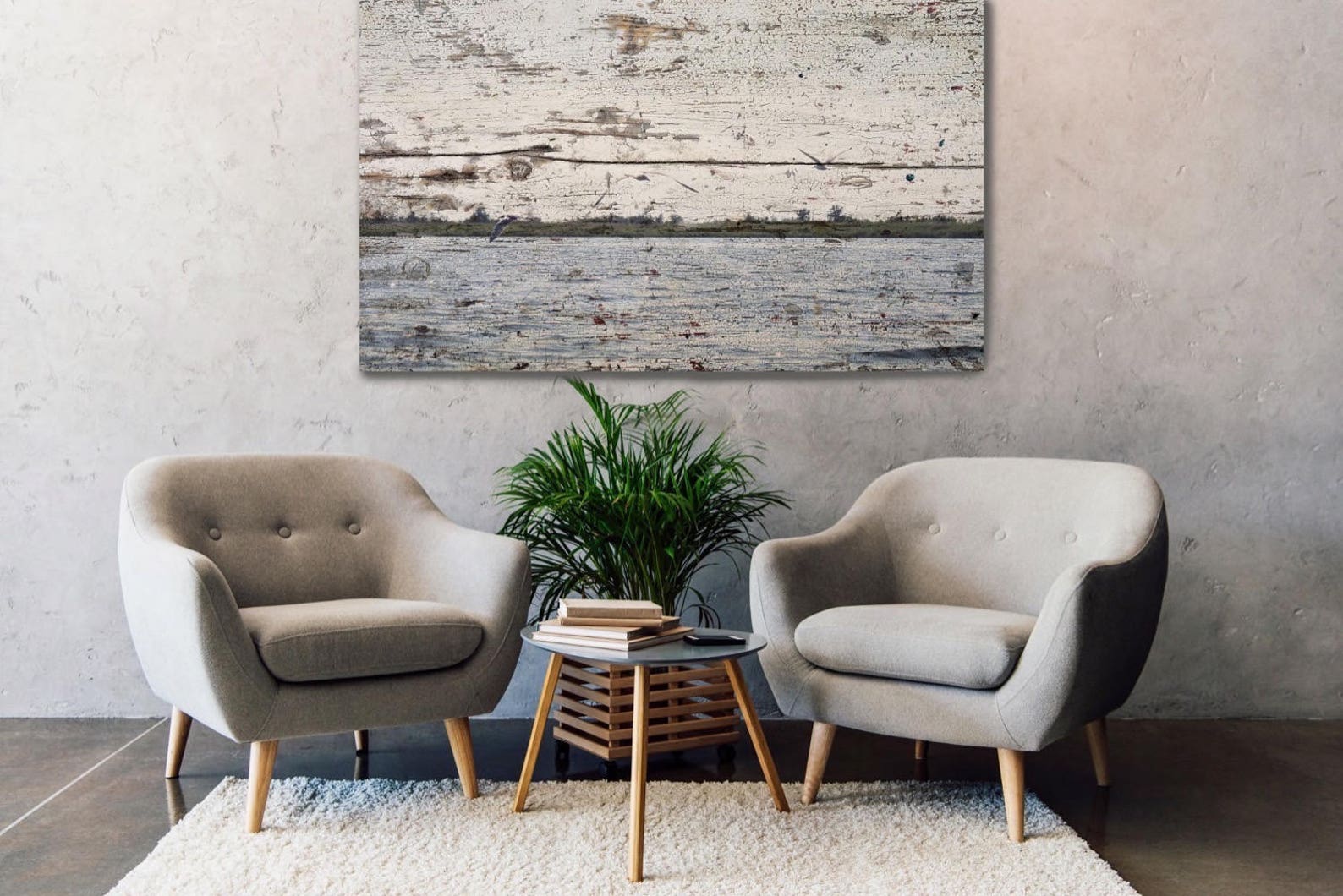 Blue Rustic Landscape 33. Rustic Coastal Blue Grey Canvas Wall - Etsy