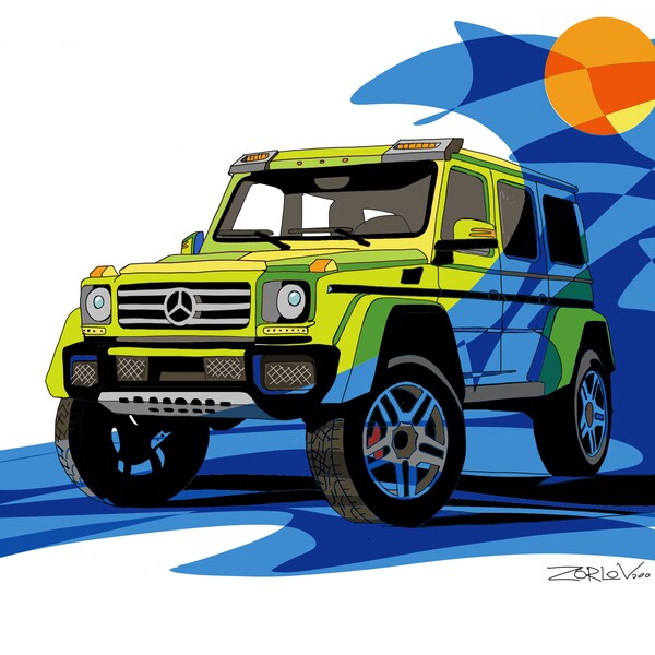 Mercedes Benz Painting - Etsy