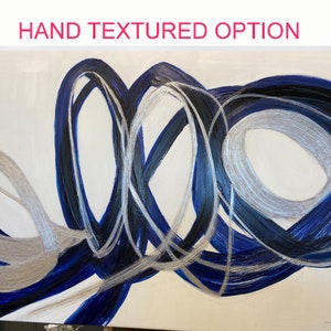 Deep Blue and Silver Circles.modern Wall Art | Abstract Silver Blue ...