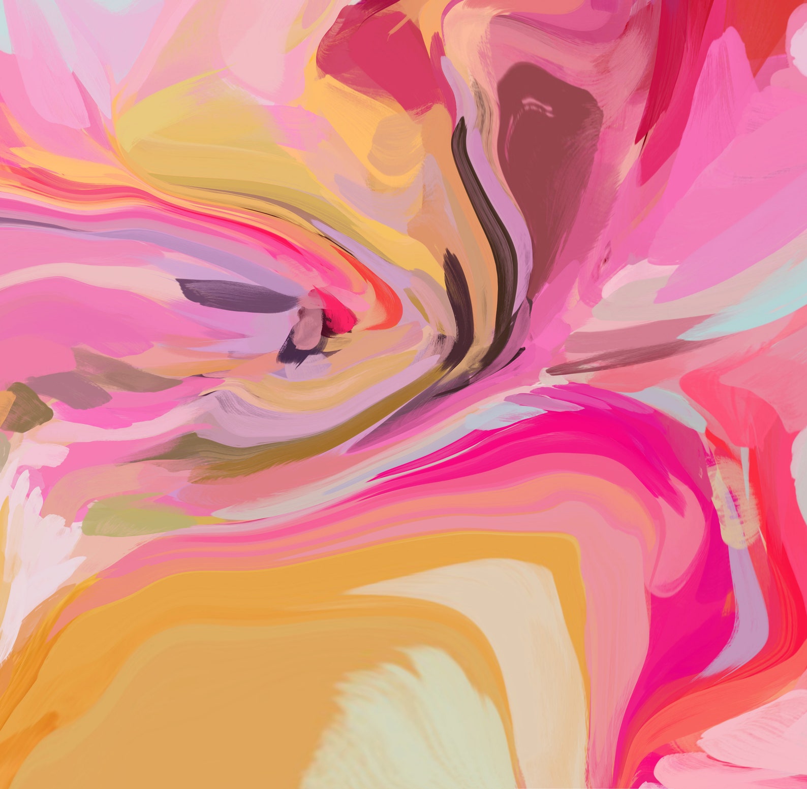 Pink Abstract Fine Art Canvas Abstract Art Contemporary Art - Etsy