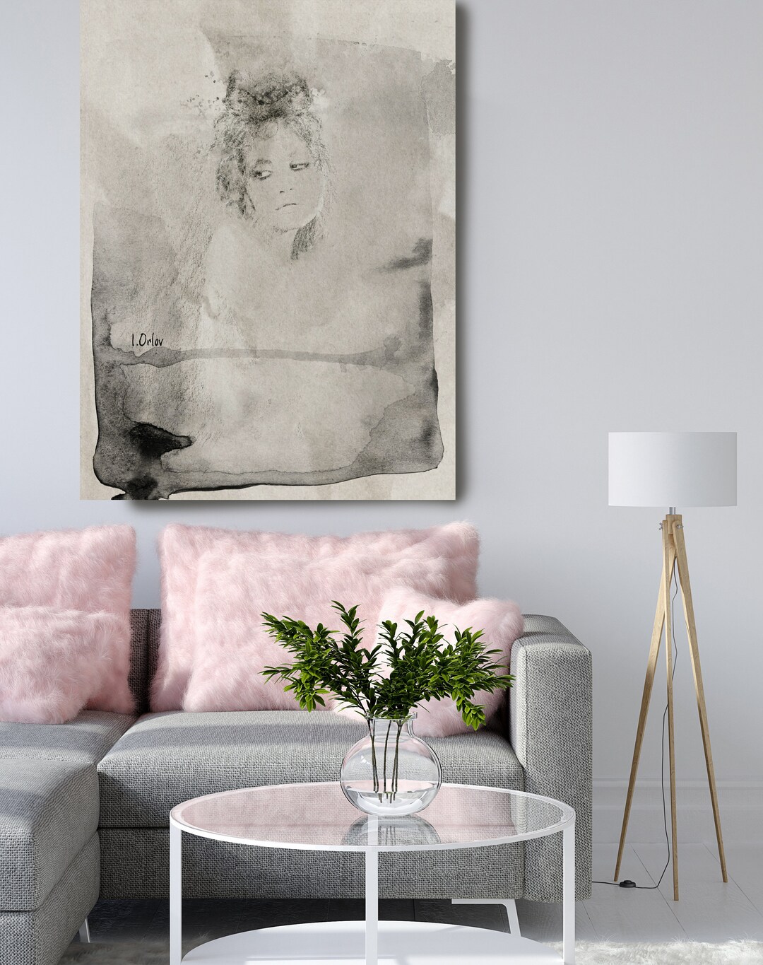 Inner Beauty Woman Portrait, Watercolor Figurative Art, Sexy Wall Art ...