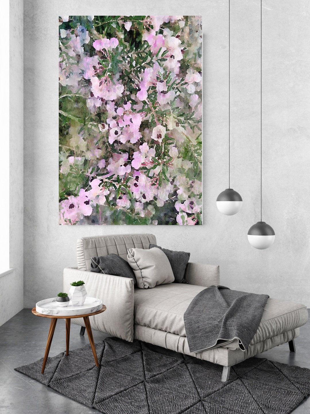 Spring Mist, Pink Floral Painting, Pink Art, Floral Art, Shabby Chic ...