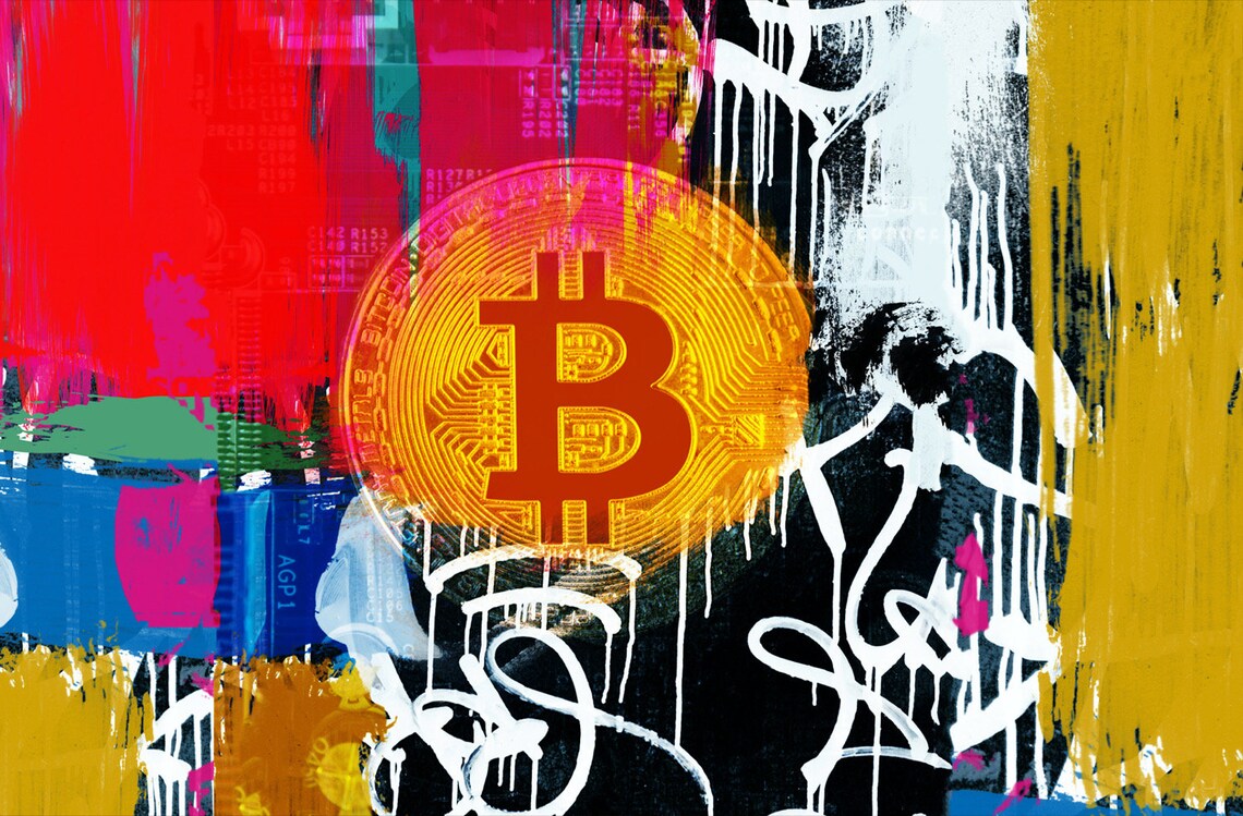 Bitcoin Graffiti Abstract Canvas Cryptocurrency Bitcoin - Etsy