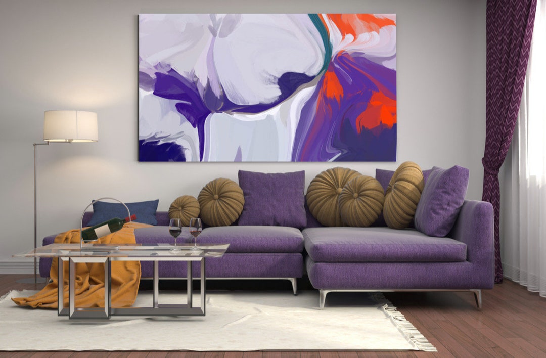 Mysterious Paint Abstract Painting, Trending Now Purple Flow Artwork ...