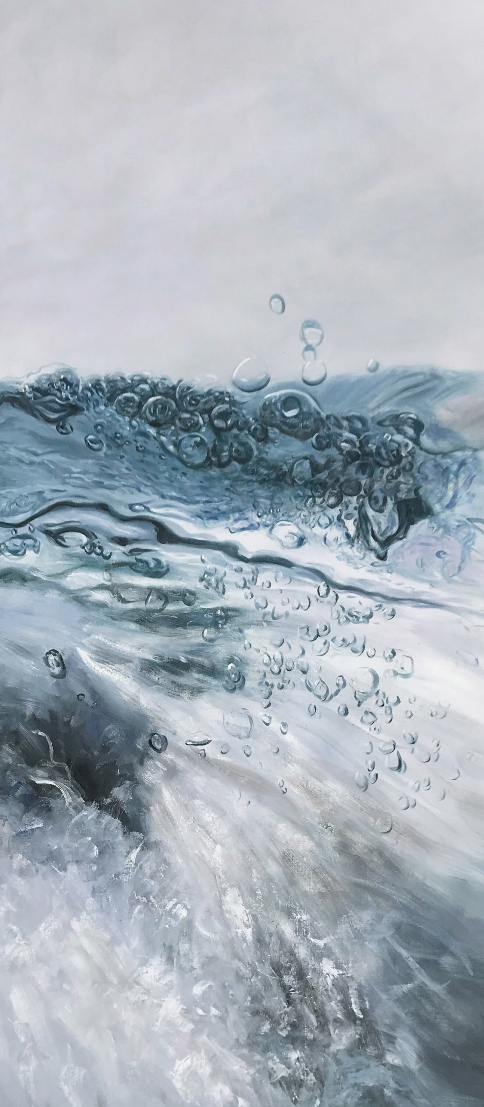 Blue Water Painting on Canvas 72H X 30w Aquatic 2 - Etsy UK