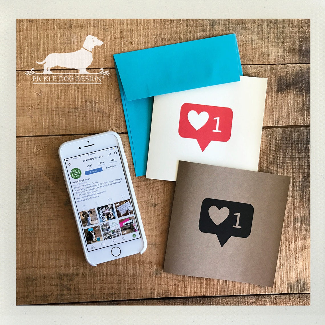 I Heart You. Note Card instagram Card Funny Humorous - Etsy