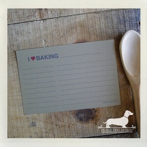 I Heart. A Baker's Dozen (qty 13) Set of 4x6 Recipe Cards -- (modern ...
