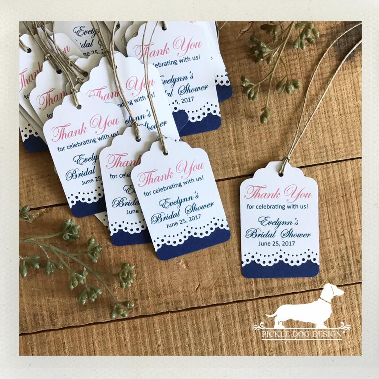 Lacey Double. Personalized Gift Tags Set of 12 | Etsy