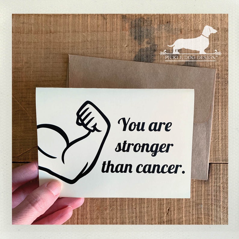 You Are Stronger Than Cancer. Note Card chemo Card Cancer - Etsy