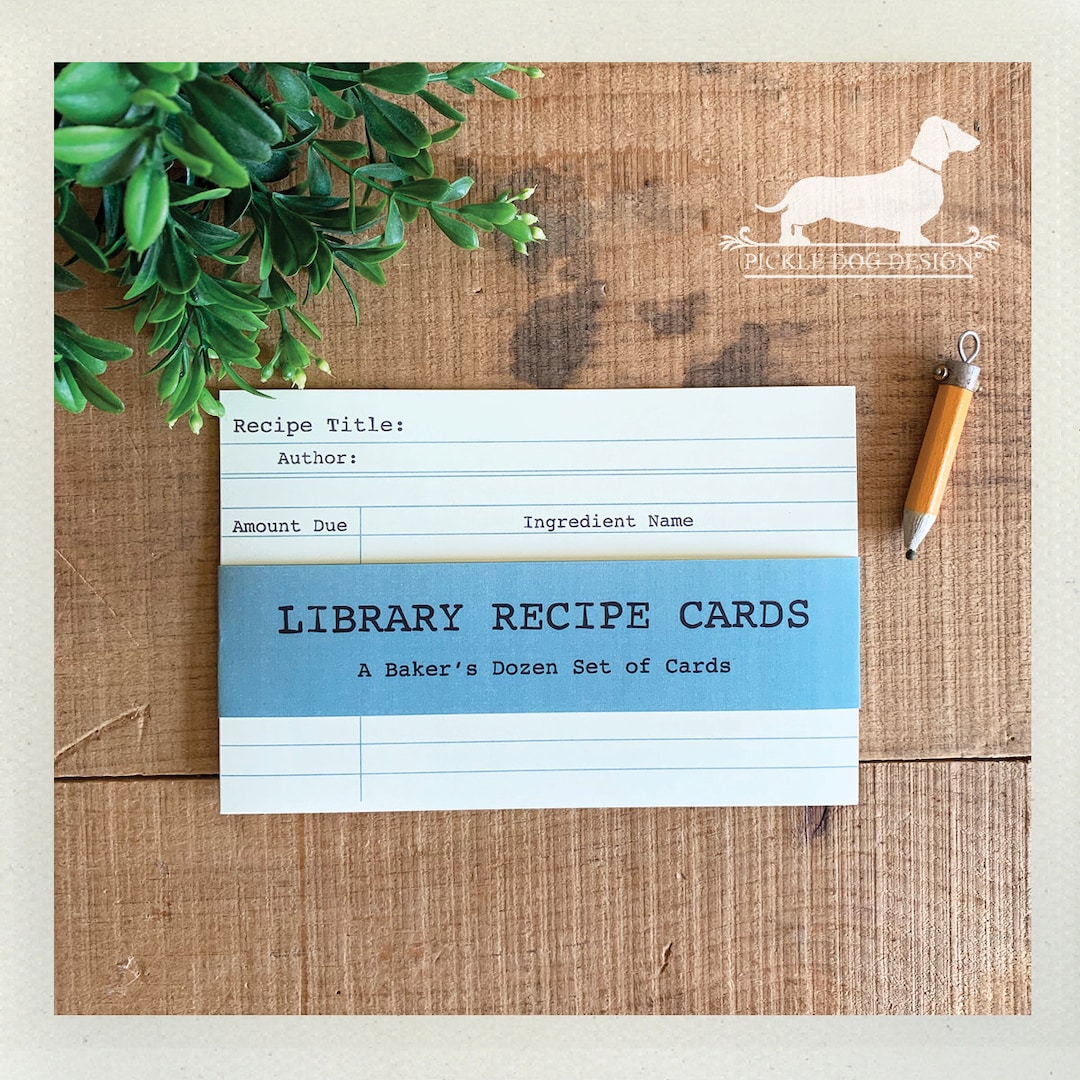 Good Read Recipe Cards: Vintage-style Library Card, Book Club, Qty 13 ...