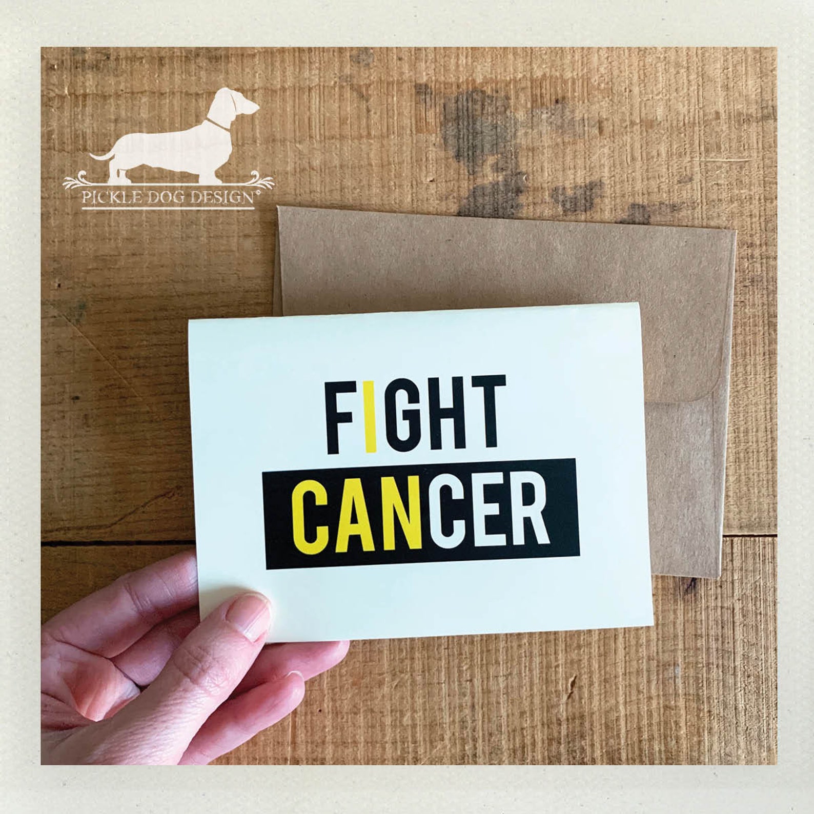 I Can Fight Cancer. Note Card Cancer Fighter Cancer Card | Etsy
