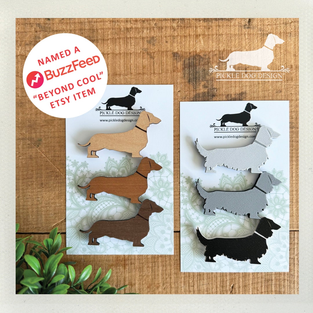 Dachshund Magnets: Vintage-style, Longhair, Smooth, Wire-haired, Wood ...