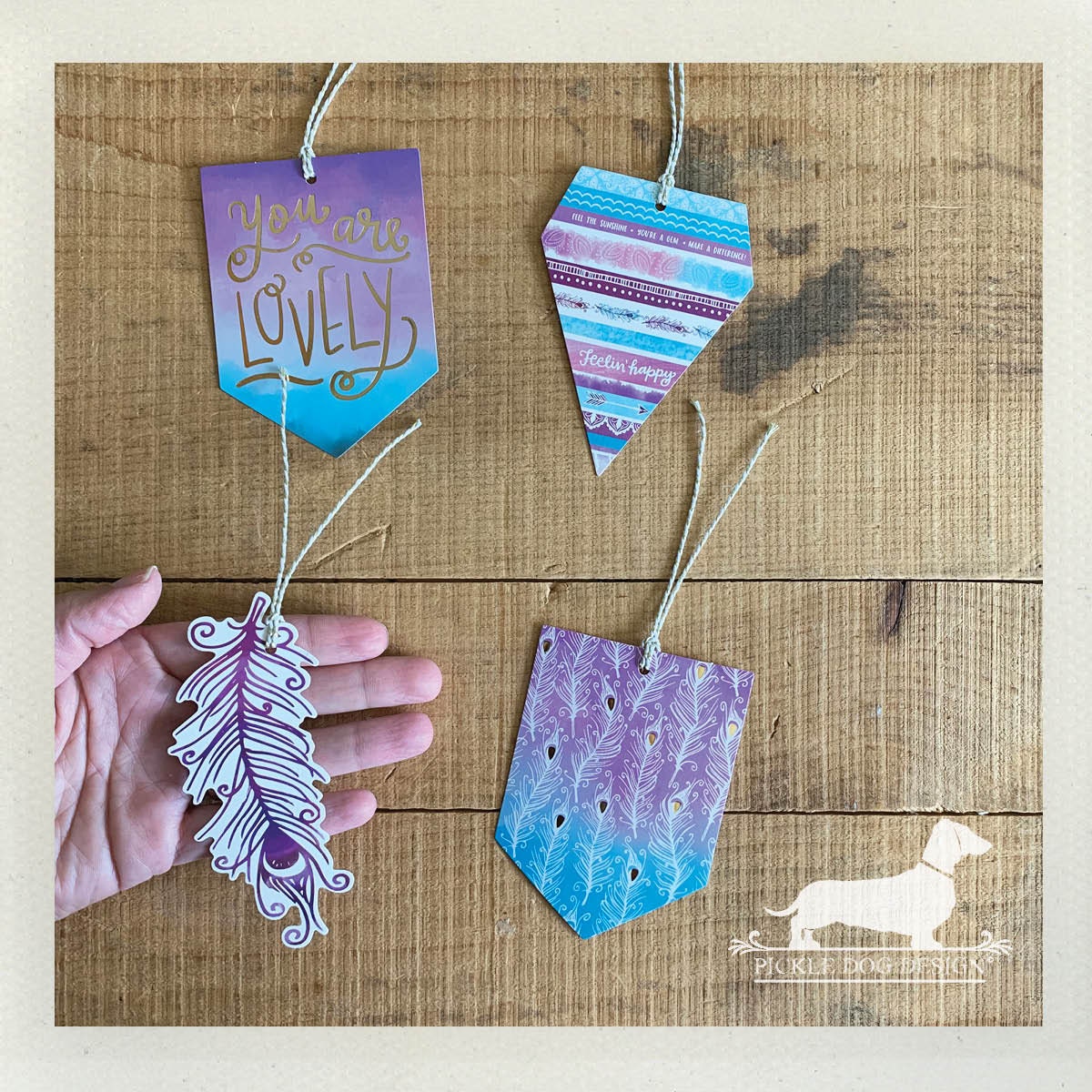 DOLLAR DEAL! Lovely Feather. Gift Tags (Set of 8)