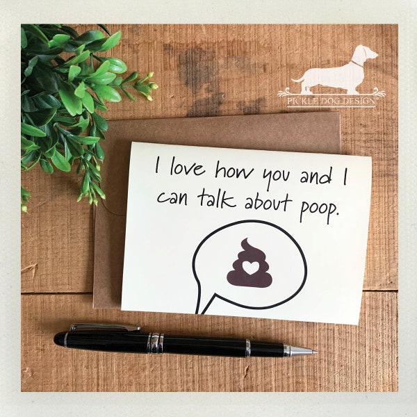 Valentines Card Poop - Etsy