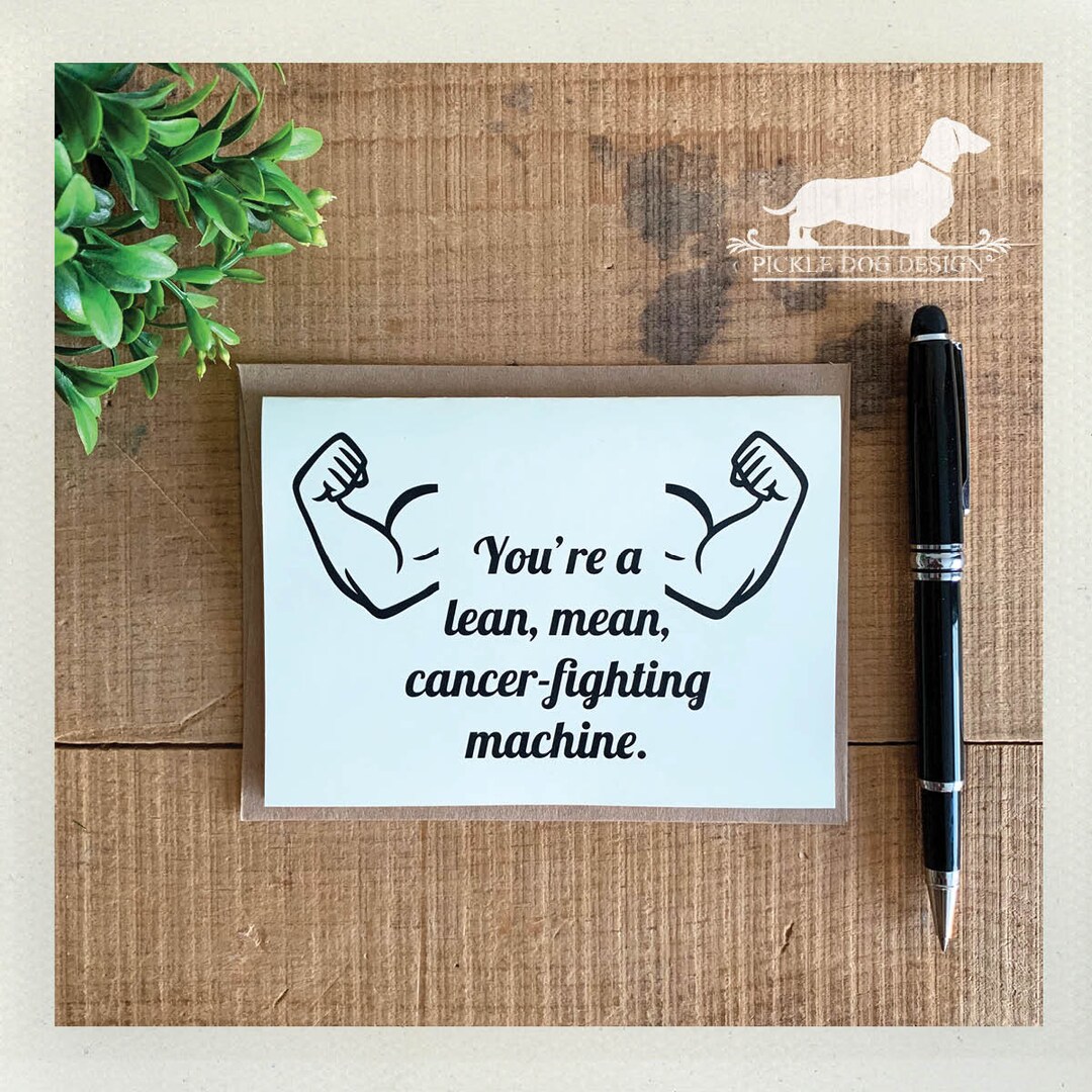 Cancer Fighting Machine Note Card: Encouragement Card - Etsy