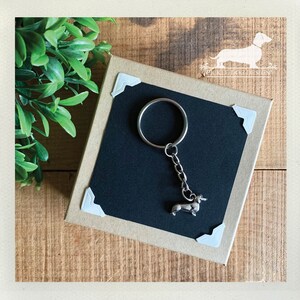 Mini Doxie. Keychain -- (dachshund, Key Ring, Vintage-style, Sausage ...