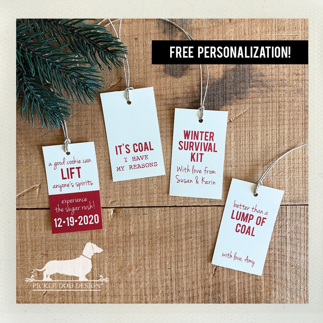 Personalized Holiday Gift Tags (set of 20): Lump of Coal Christmas Gift ...