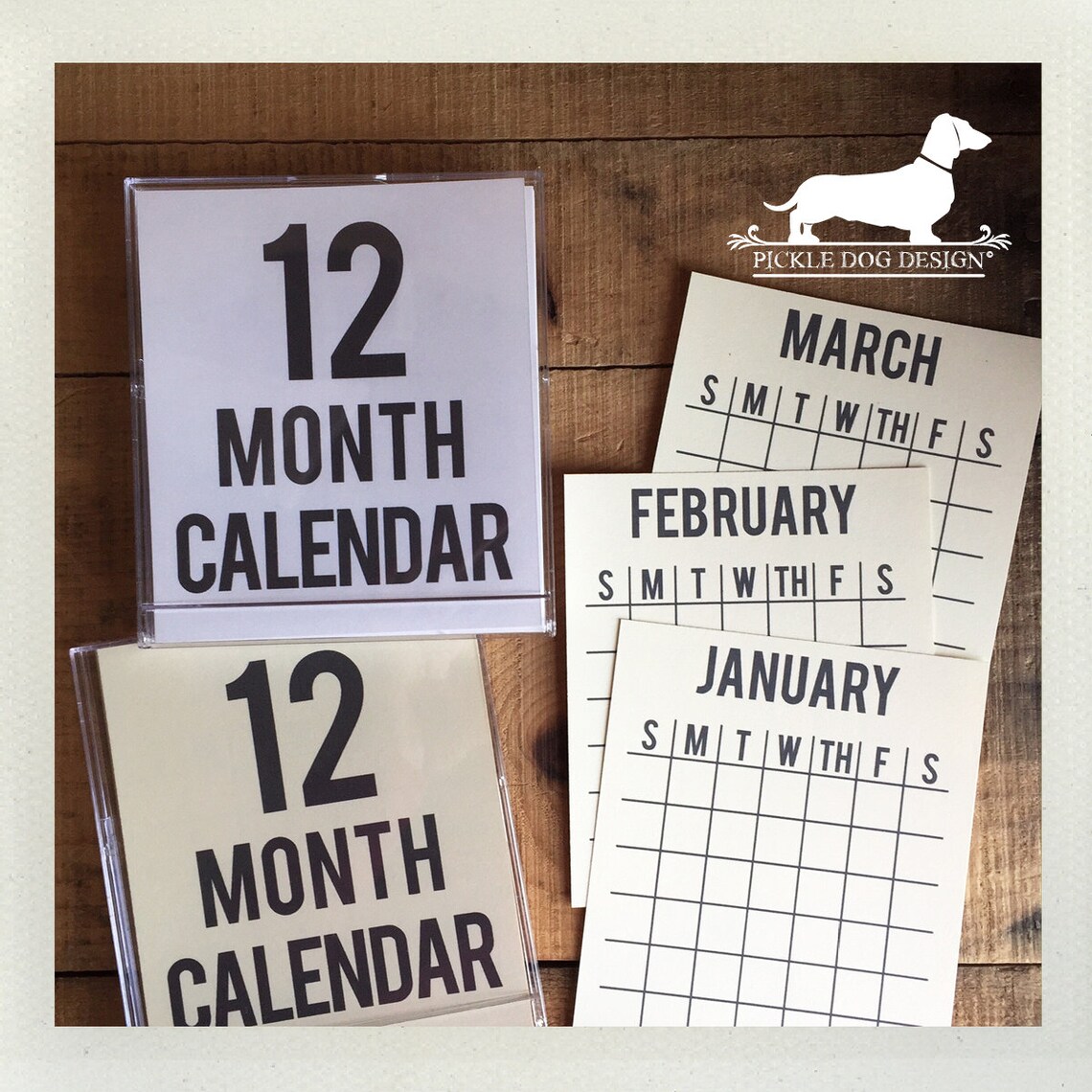 Any Year. Desktop Calendar vintage-style Modern - Etsy