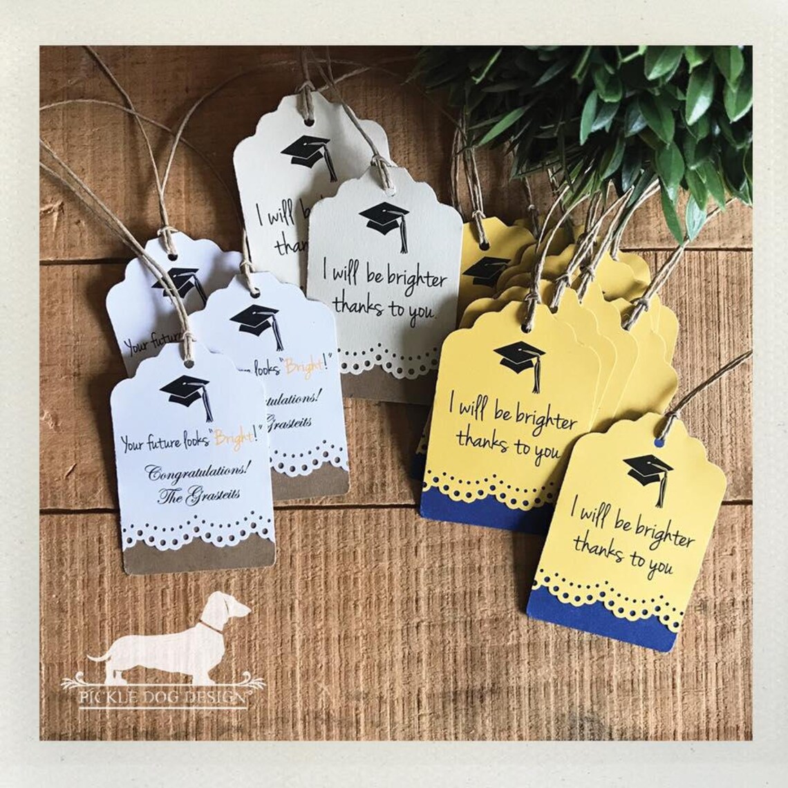 Congrats Grad. Personalized Gift Tags Set of 12 | Etsy