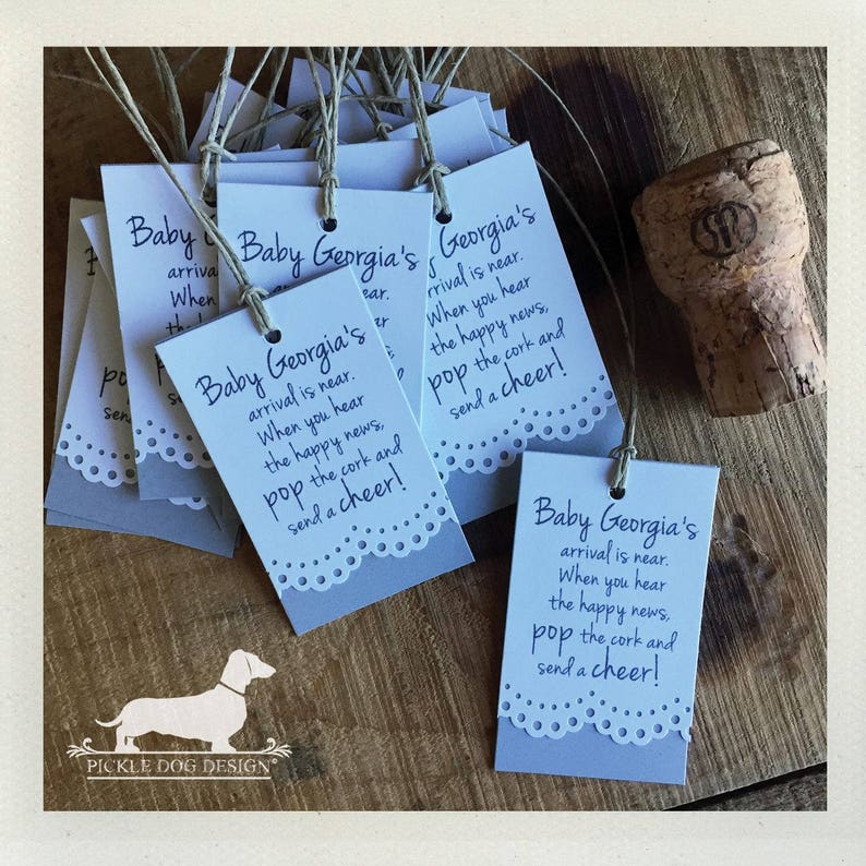 Lacey Double. Personalized Rectangle Gift Tags Set of 20 | Etsy