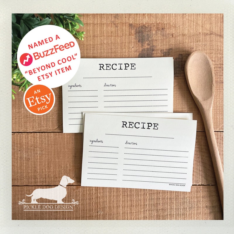 Cute Recipe Cards - Etsy
