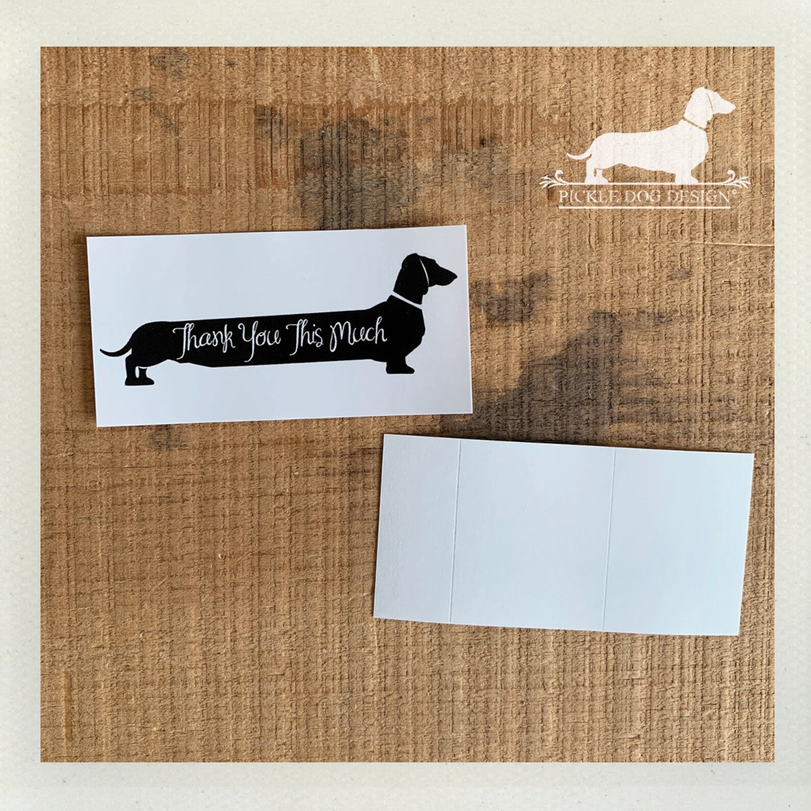 Dachshund Thank You Labels (qty 10): Vintage-style Weiner Dog Stickers ...