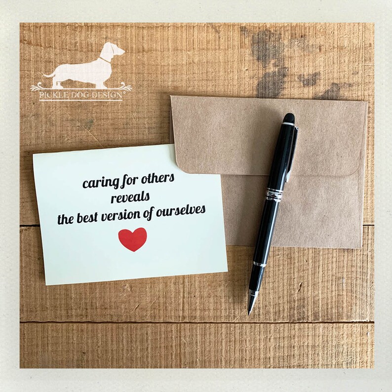 Caregiver. Note Card caring for Others Reveals the Best - Etsy