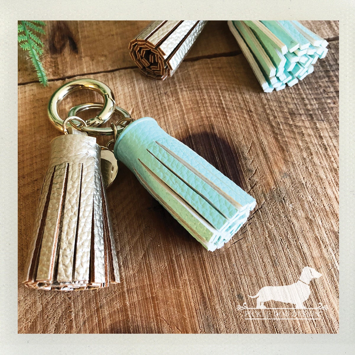LAST CHANCE! Gold & Mint. Keychain