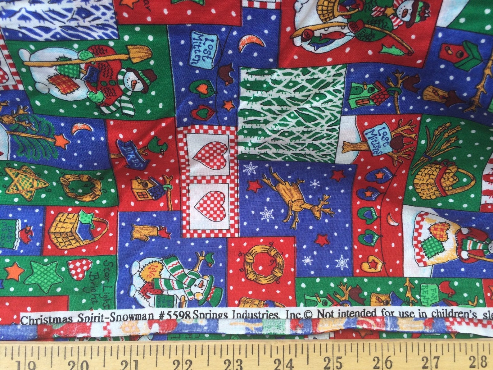 Christmas Spirit by Spring Industries 100% Cotton Quilting - Etsy