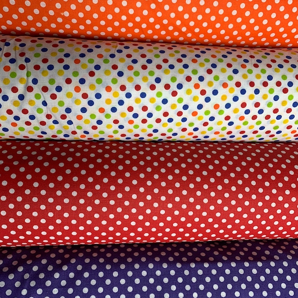 Multi Color Polka Dot Fabric - Etsy