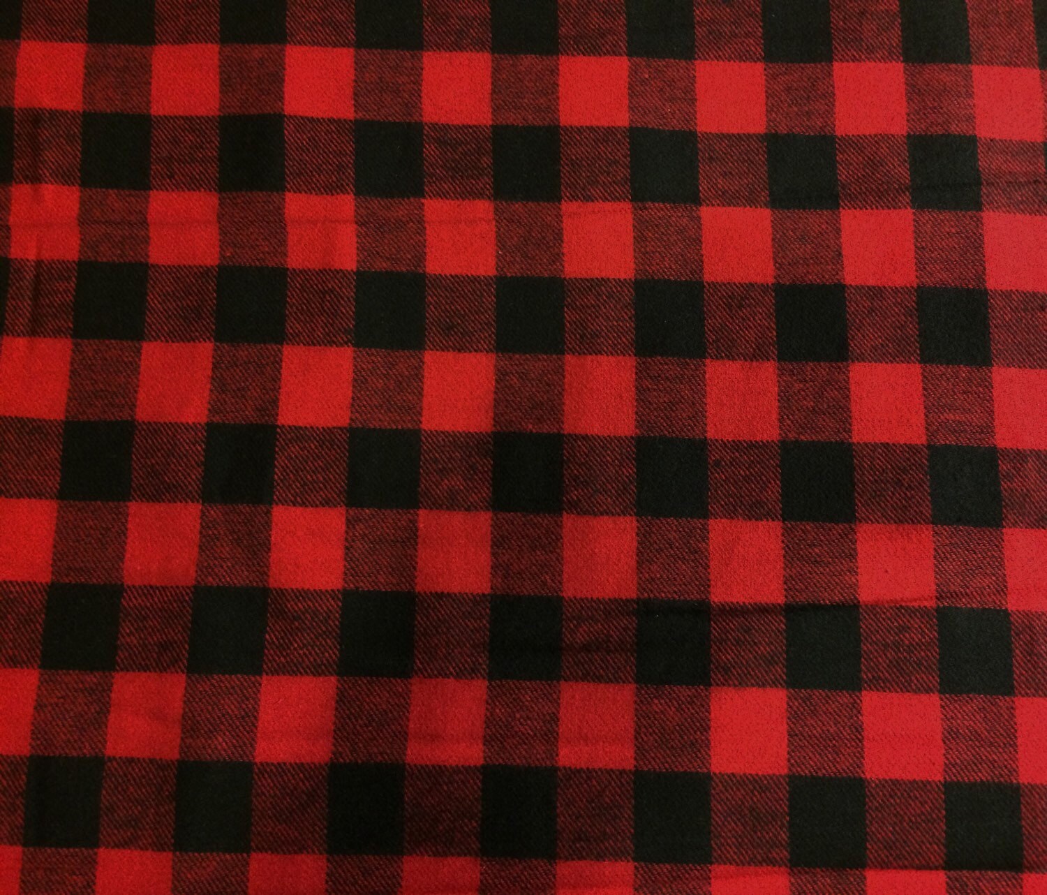 Black/red Buffalo Plaid 100% Cotton Flannel Fabric 58 - Etsy