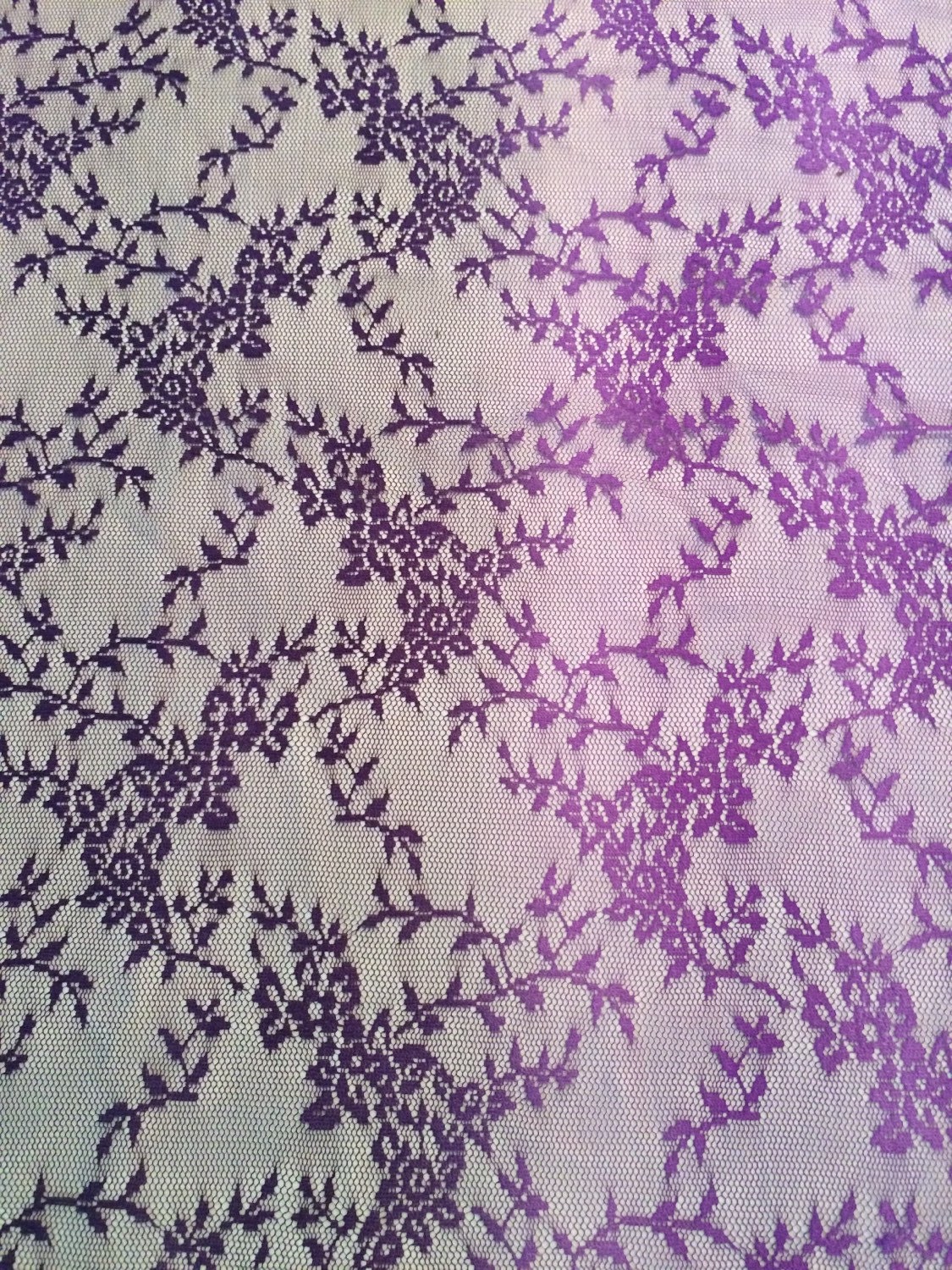 Purple/lavender/ivory/pink Ombre Floral Nylon Lace/net - Etsy