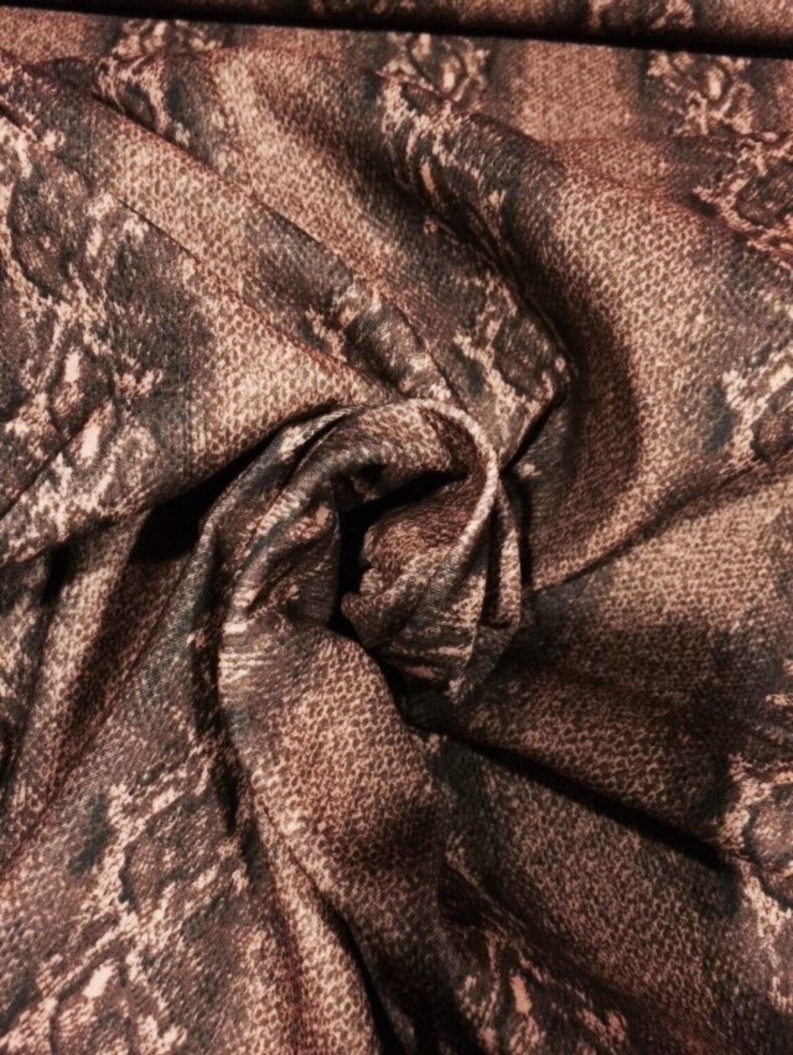 Brown Snake Skin 2 Way Stretch Moleskin Fabric 44 Wide | Etsy
