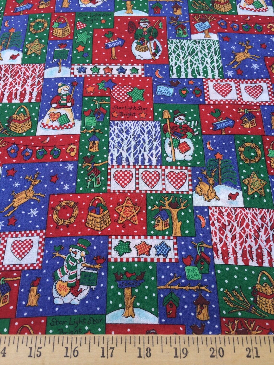 Christmas Spirit by Spring Industries 100% Cotton Quilting - Etsy