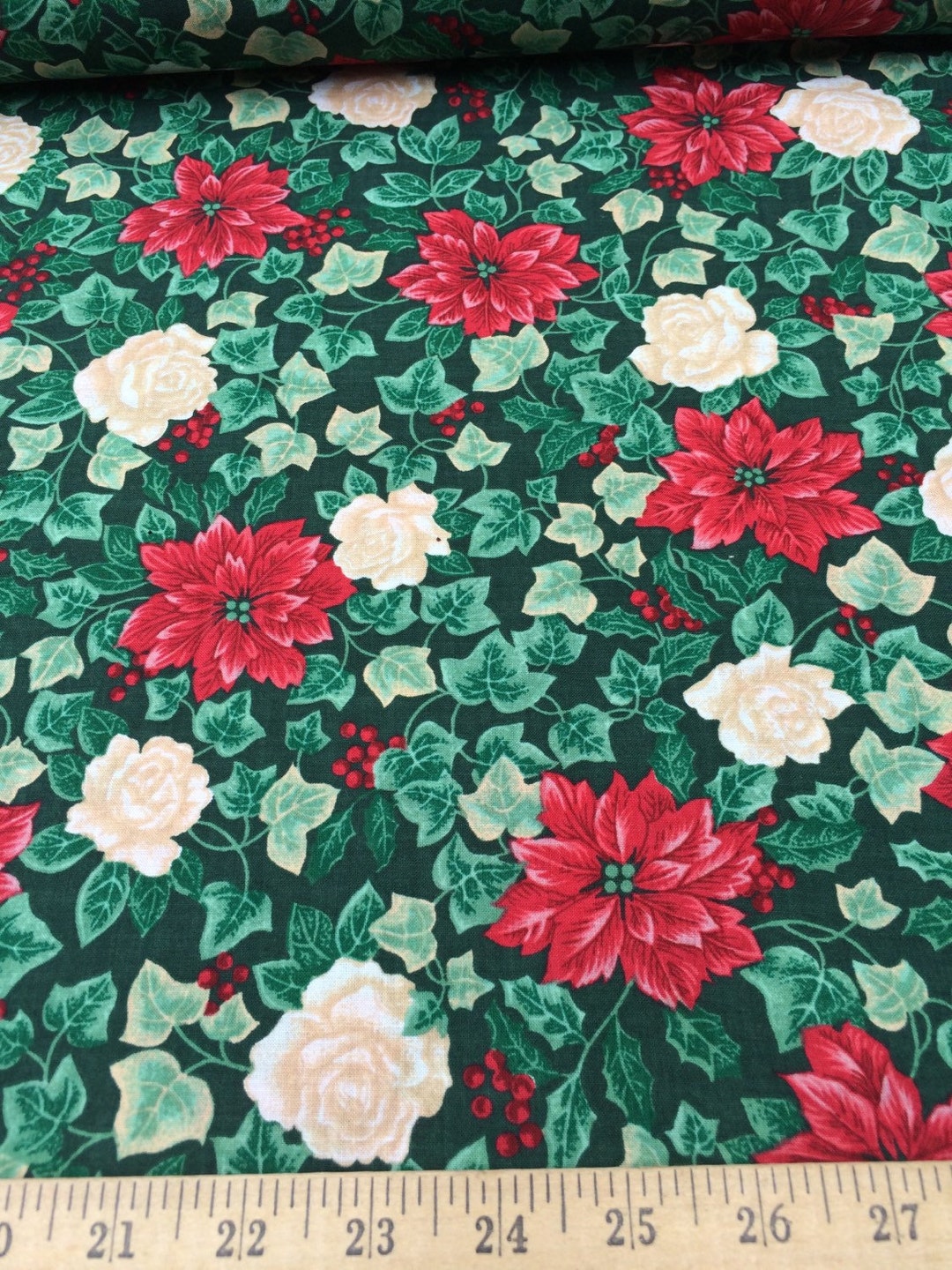 Christmas Spirit by Spring Industries 100% Cotton Quilting Fabric 44 ...