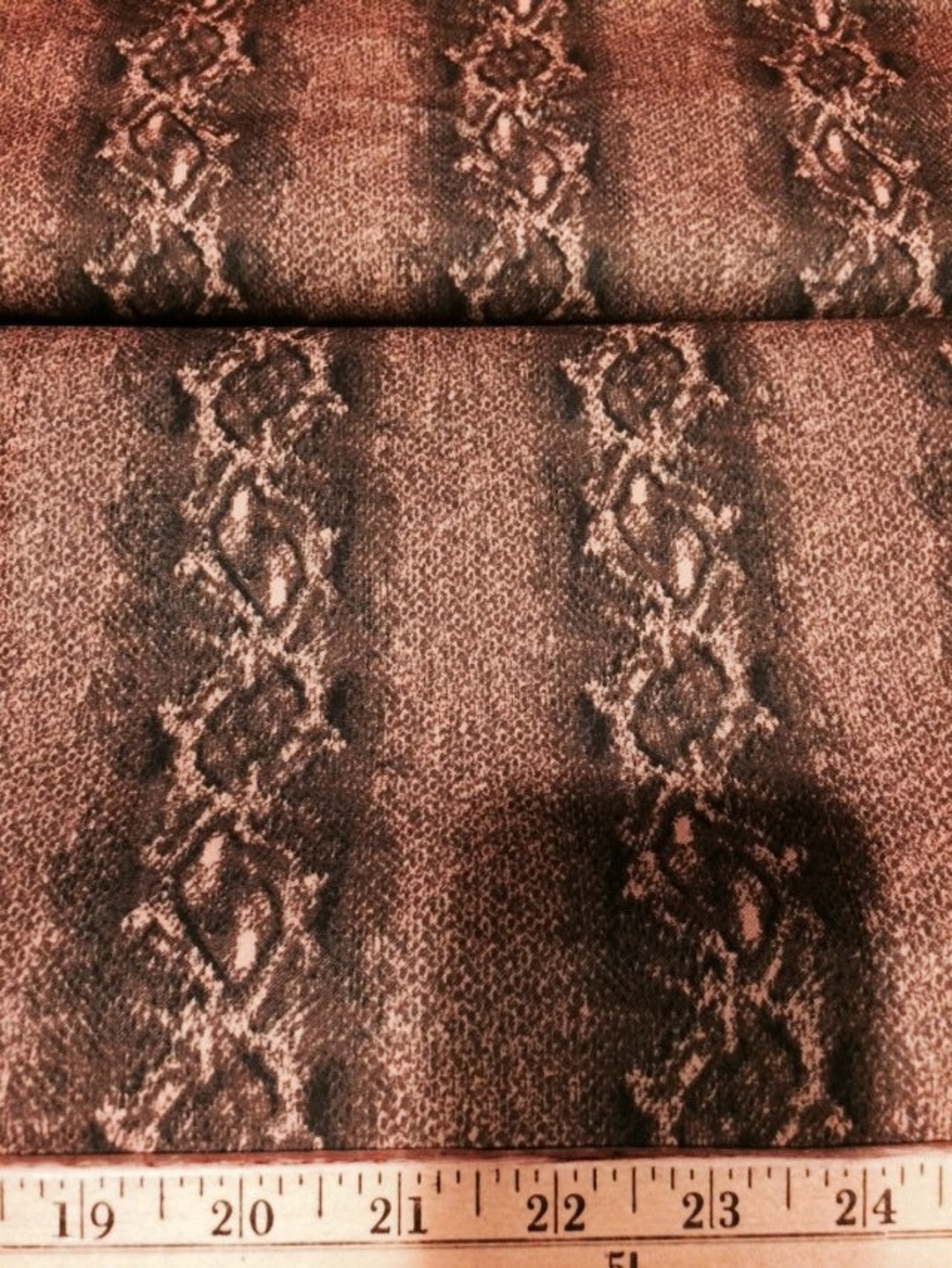 Brown Snake Skin 2 Way Stretch Moleskin Fabric 44 Wide - Etsy
