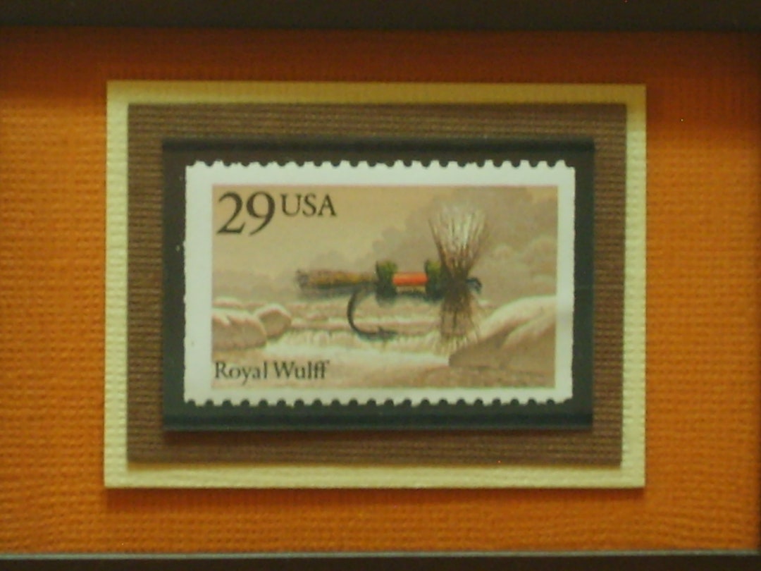 Royal Wulff Fly - Vintage Framed United States Postage Stamp - No. 2545 ...