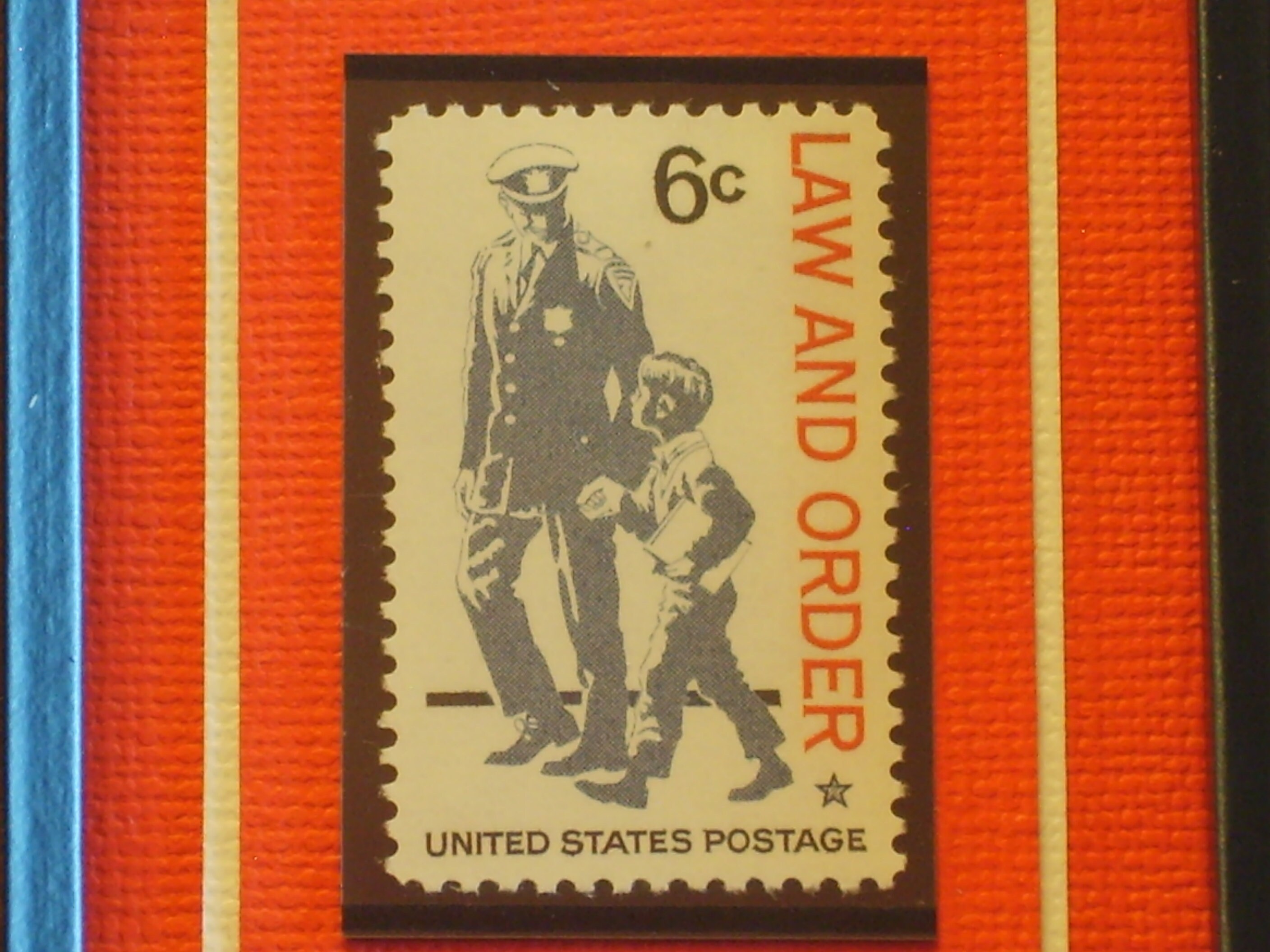 Vintage Framed Postage Stamp - Law and Order - Version B - No. 1343 - Etsy