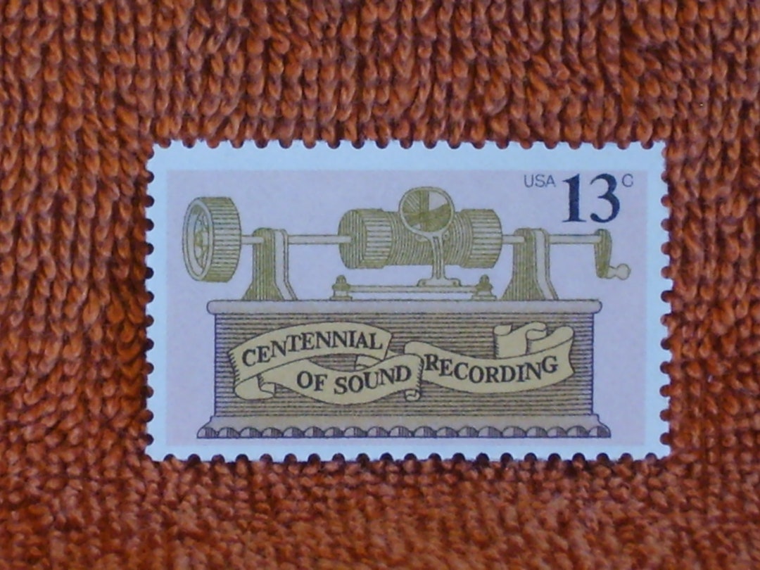 10 Vintage Mint Postage Stamps - Centennial of Sound Recording - No ...
