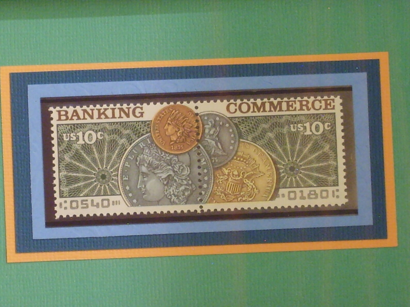 Vintage Framed Postage Stamps - Banking and Commerce - Version B - No ...